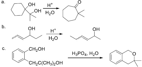 Solved OH H OH H20 b. OH OH H2O CH2OH C. H3PO4, H2O | Chegg.com