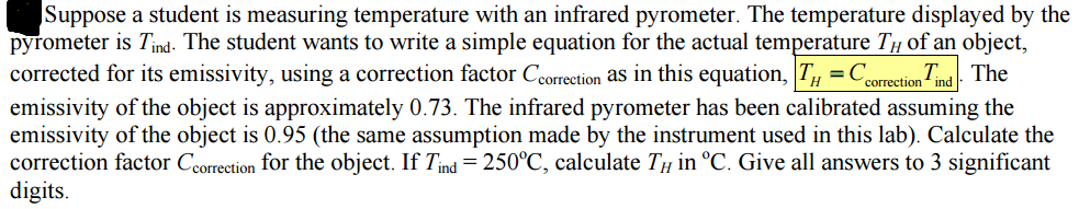 Solved Suppose a student is measuring temperature with an | Chegg.com