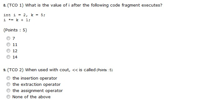 Solved What is the value of i after the following code | Chegg.com
