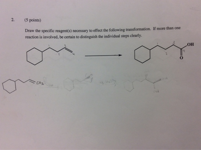 Solved Draw the specific reagent(s) necessary to effect the | Chegg.com