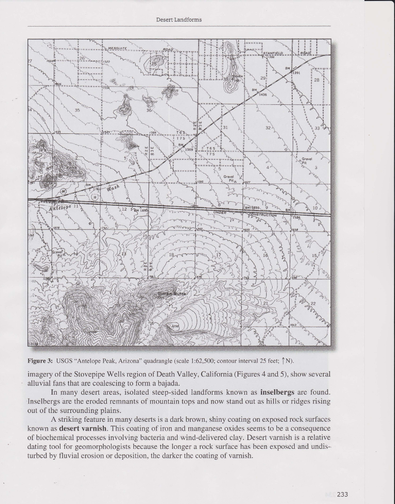 Solved Desert Landforms Name Section PROBLEMS-PART II The | Chegg.com