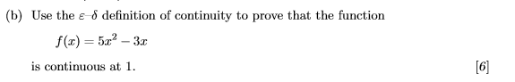 Solved Use the epsilon-delta definition of continuity to | Chegg.com