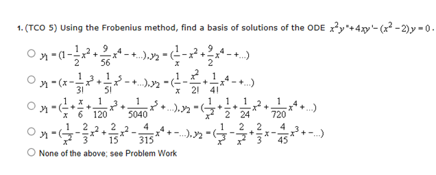 Solved Using the Frobenius method, find a basis of solutions | Chegg.com