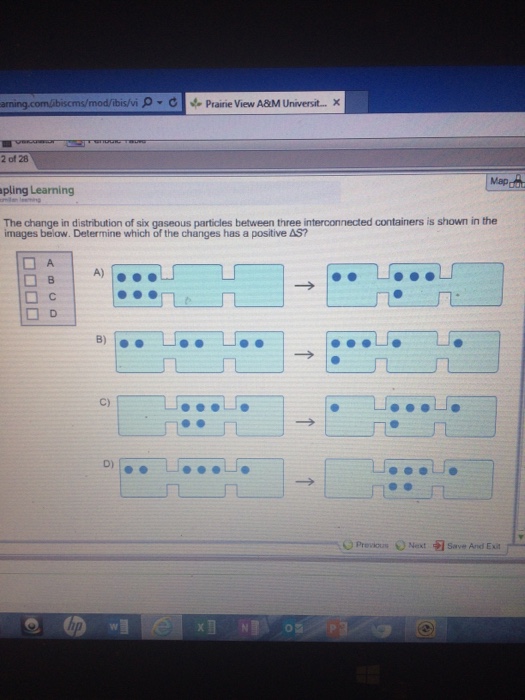Solved The change in distribution of six gaseous particles | Chegg.com