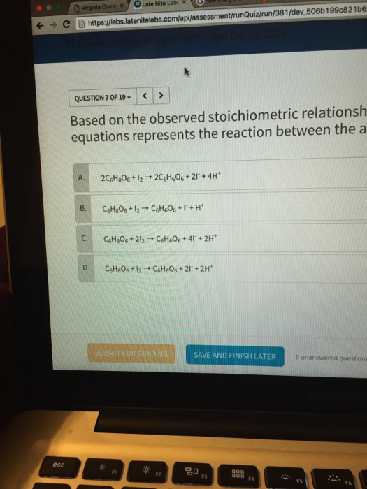 Solved SHOW LAB WORK Based on the observed stoichiometric | Chegg.com