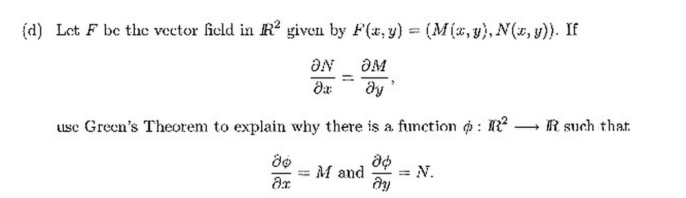 Solved (d) Lot F bc the veetor field in R2 given by F (aw, | Chegg.com