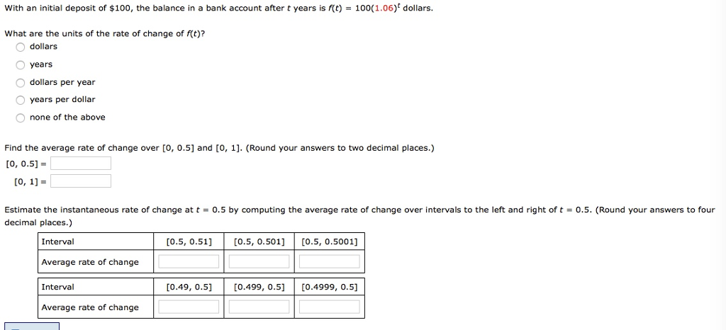 Solved With an initial deposit of $100, the balance in a | Chegg.com