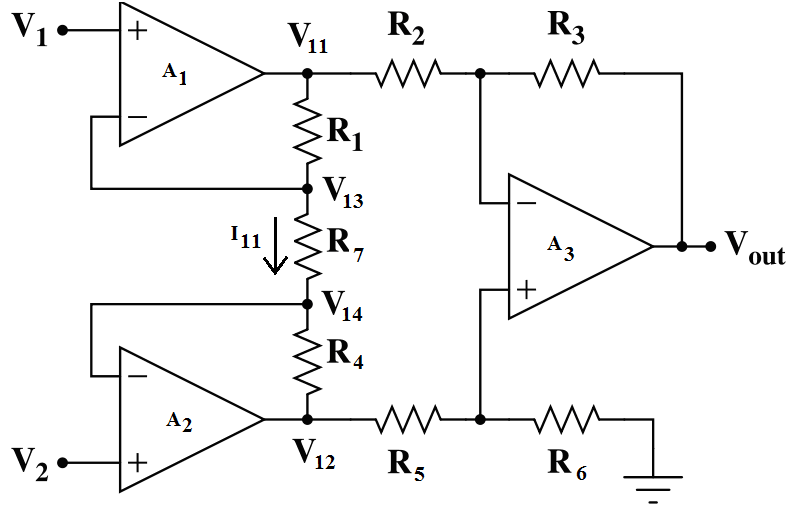 Solved An instrumentation amplifier circuit is shown in Fig. | Chegg.com