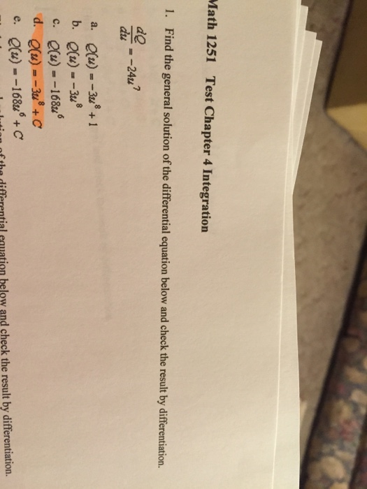 Solved Find the general solution of the differential | Chegg.com