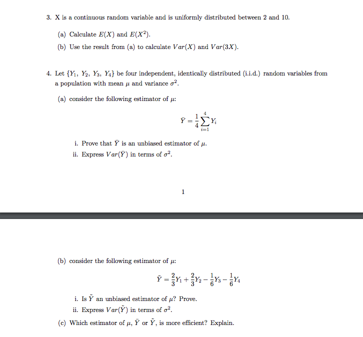 Solved X Is A Continuous Random Variable And Is Uniformly