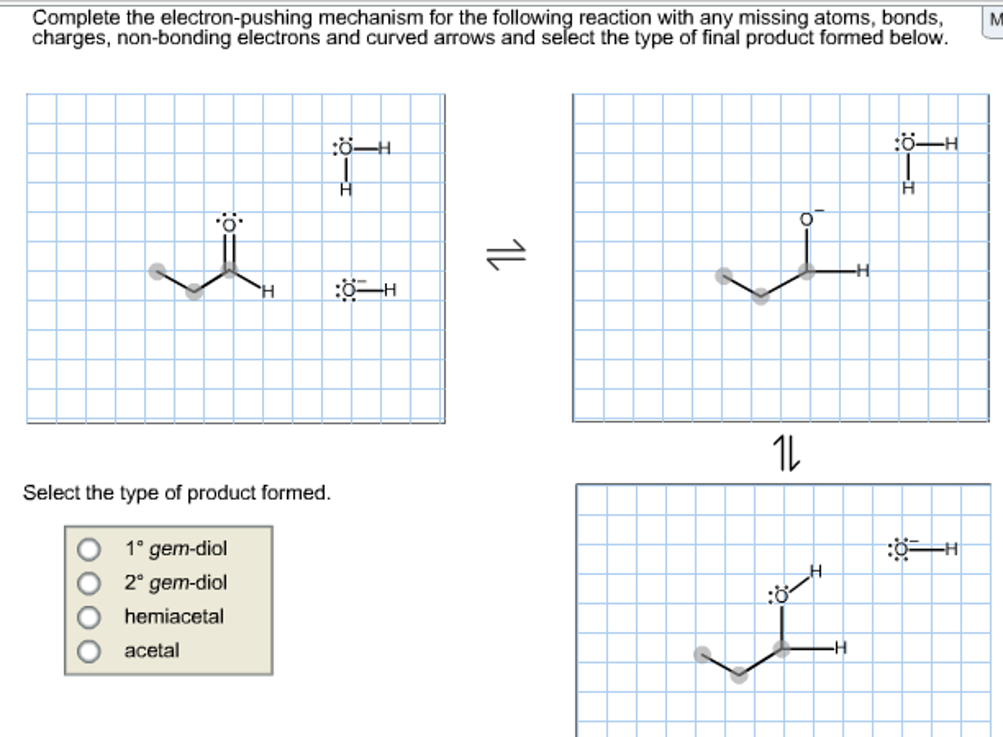 Solved Complete the electron-pushing mechanism for the | Chegg.com
