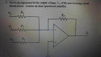 Solved Derive an expression for the output voltage, V_x, of | Chegg.com