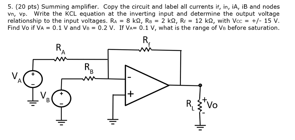Solved 4. (15 pts) Inverting amplifier circuit. a. Copy the | Chegg.com Solved 4. (15 pts) Inverting amplifier circuit. a. Copy the | Chegg.com