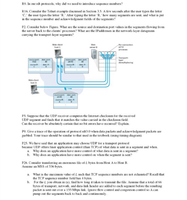 Solved Consider the Telnet example discussed used in Section | Chegg.com