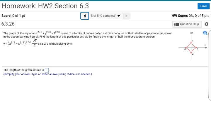 Solved Homework: HW2 Section 6.3 Score: 0 of 1 pt 6.3.26 The | Chegg.com