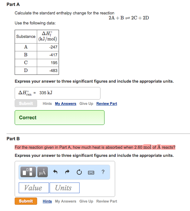 Solved Calculate the standard enthalpy change for the | Chegg.com