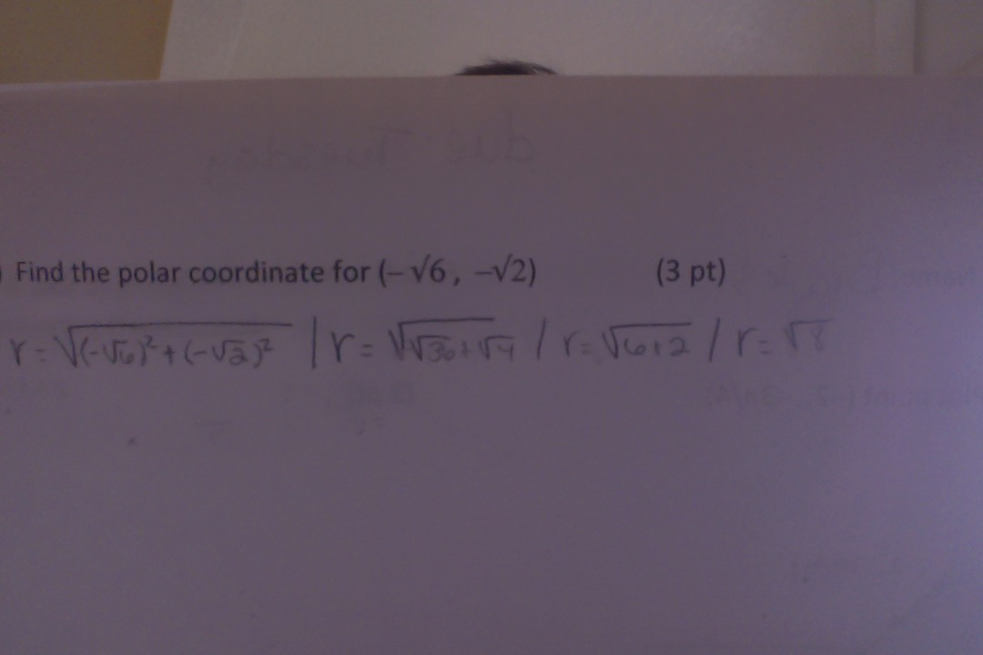 Solved Find the polar coordinate for (Squareroot | Chegg.com