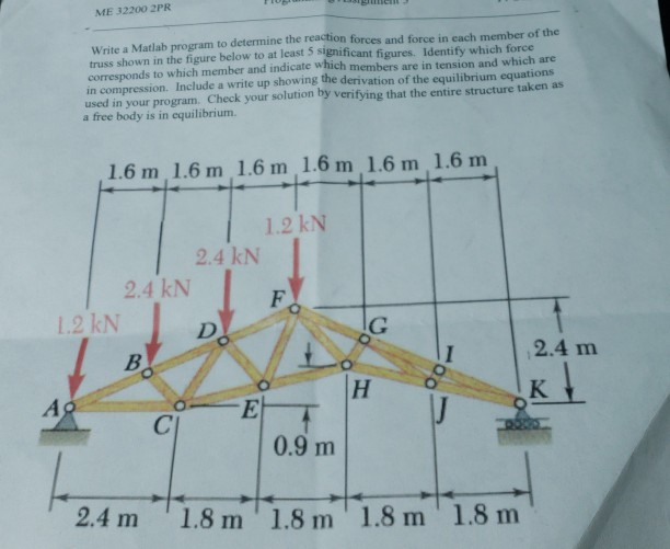 ME 32200 2PR Write a Matlab program to determine the | Chegg.com