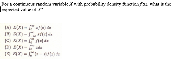 Solved For a continuous random variable X with probability | Chegg.com