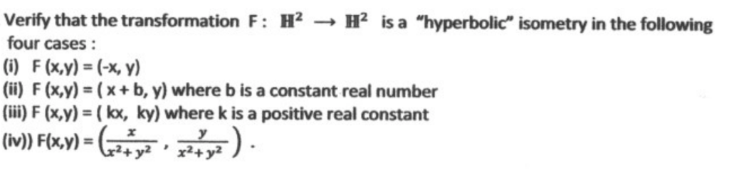 Solved Verify that the transformation F: H2H2 isa | Chegg.com