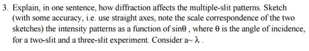 Solved Explain, in one sentence, how diffraction affects the | Chegg.com