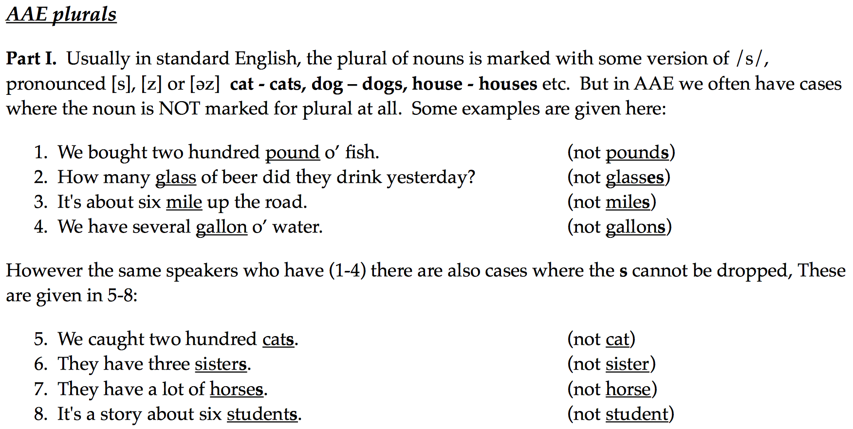 What is the pattern that determines whether plural | Chegg.com