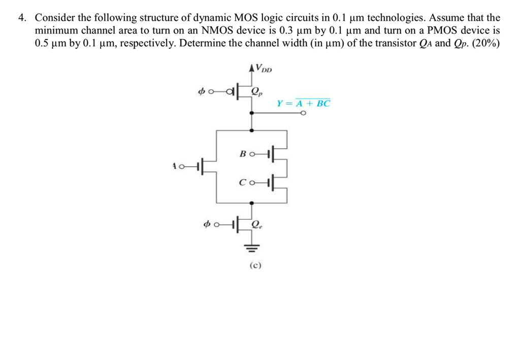 Solved 4. Consider the following structure of dynamic MOS | Chegg.com