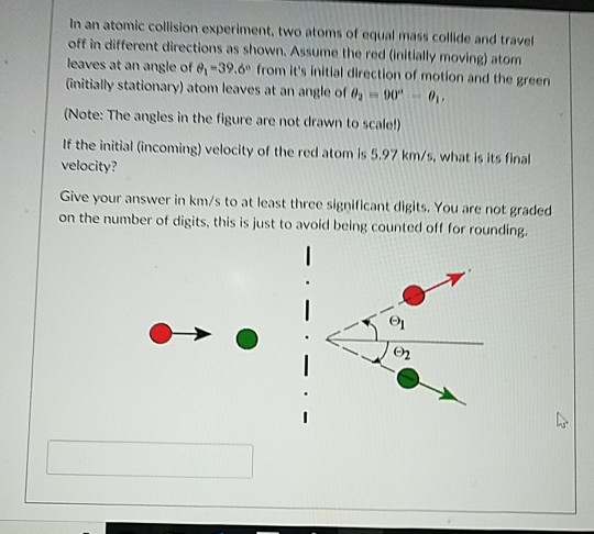 Solved In an atomic collision experiment, two atoms of equal | Chegg.com