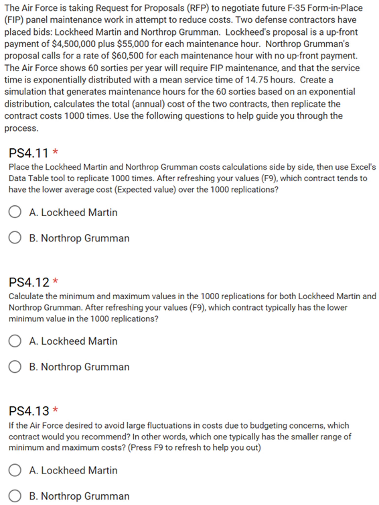 The Air Force is taking Request for Proposals (RFP) | Chegg.com