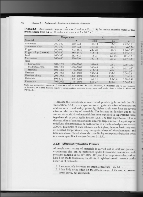 Chapter 2 -Use tables 2.2 and 2.4 in the text for | Chegg.com