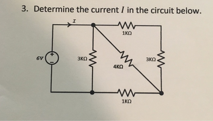 Solved Determine the current I in the circuit below. | Chegg.com