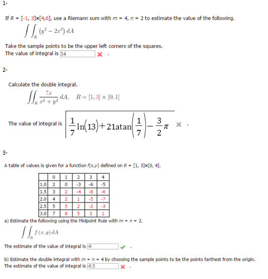 Solved If R=[-1,3]*[4,6], use a Riemann sum with m=4, n=2 to | Chegg.com