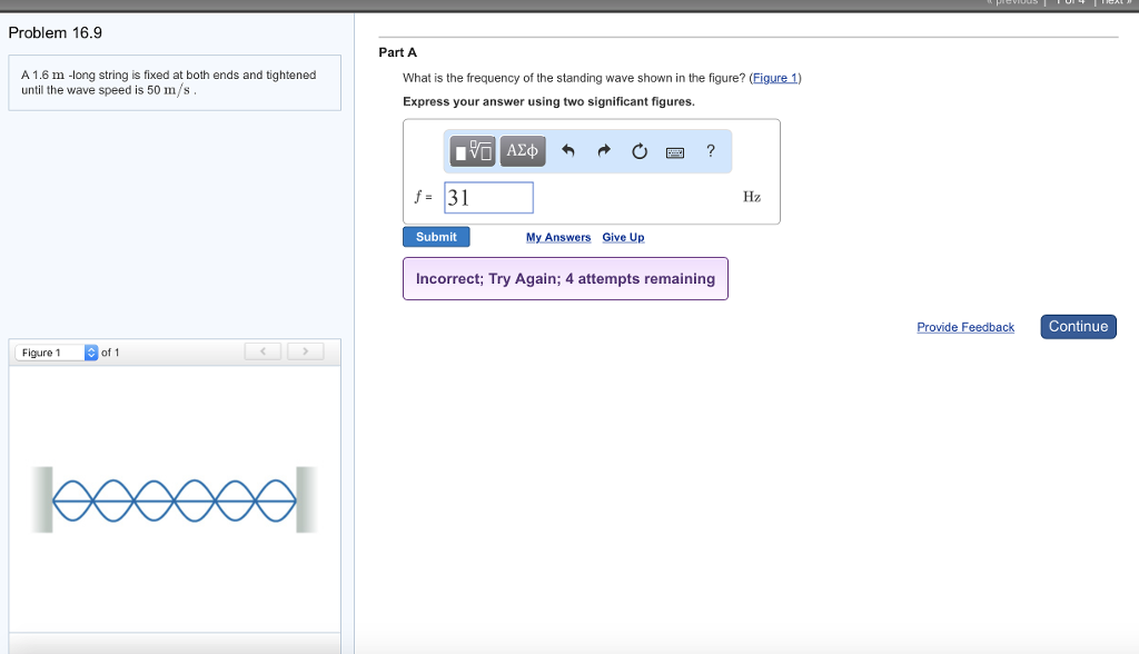 Solved A 1.6 m -long string is fixed at both ends and | Chegg.com