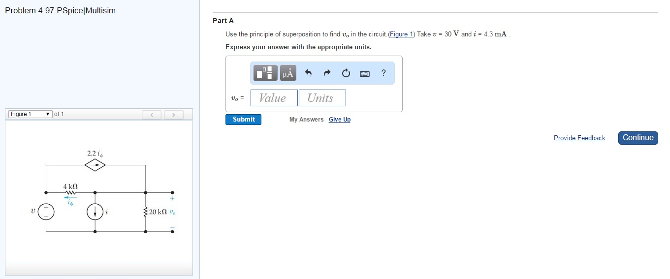 Solved: Use The Principle Of Superposition To Find V_0 In ... | Chegg.com
