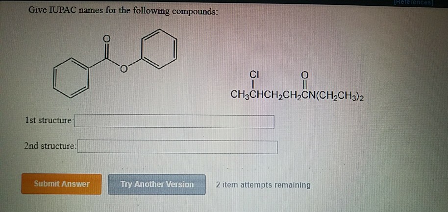 Solved Give IUPAC names for the following compounds: Cl | Chegg.com
