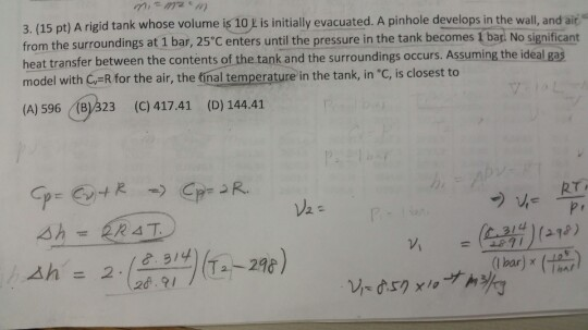 Solved A rigid tank whose volume is 10 L is initially | Chegg.com