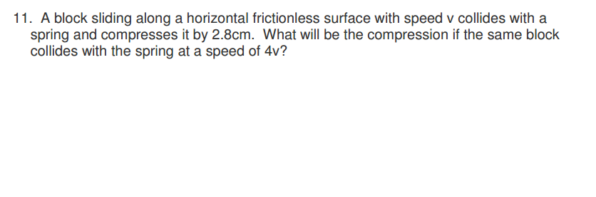 Solved A block sliding along a horizontal frictionless | Chegg.com