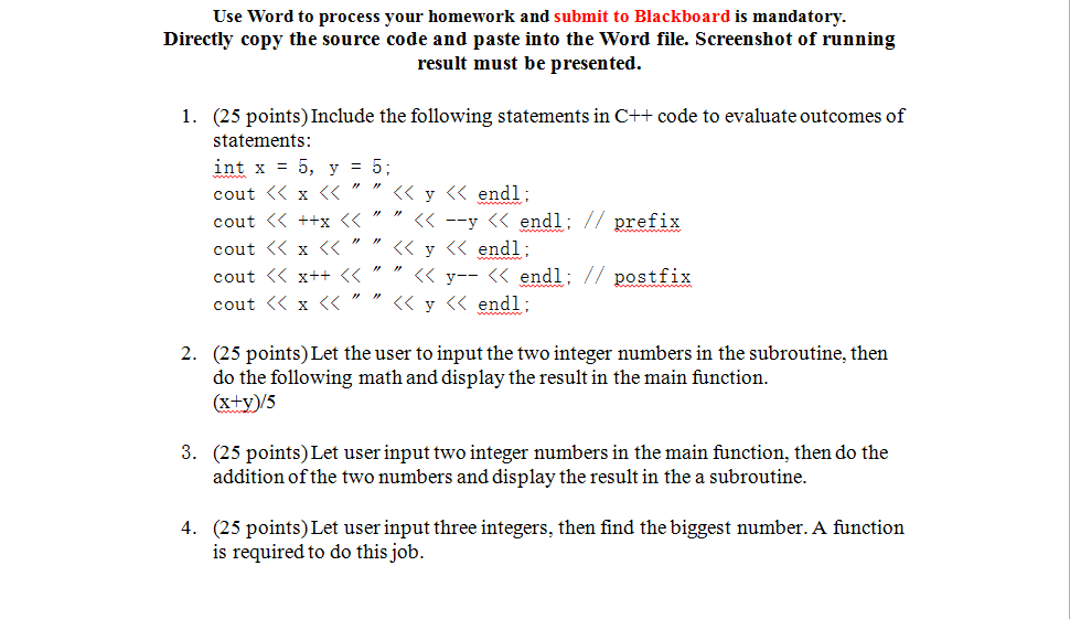 Solved: Use Word To Process Your Homework And Submit To Bl... | Chegg.com