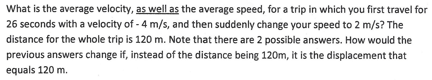Solved What is the average velocity, as well as the average | Chegg.com