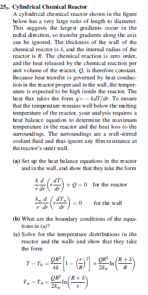 Solved 253. Cylindrical Chemical Reactor A cylindrical che | Chegg.com