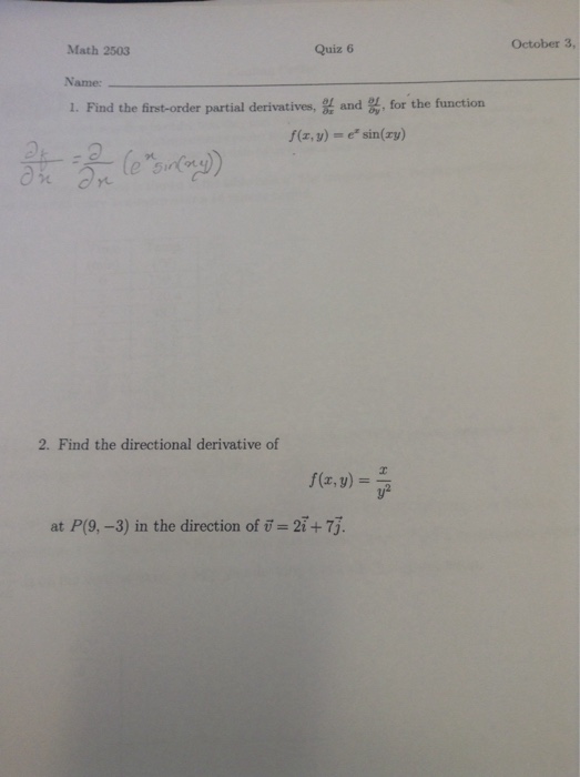 Solved Find the first-order partial derivatives, partial | Chegg.com