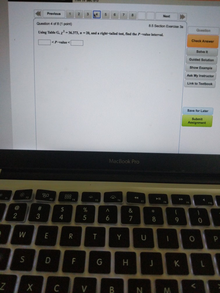 Solved Previous 1 2 3| 4|5678 Question 4 of 8 (1 point) 8.5 | Chegg.com