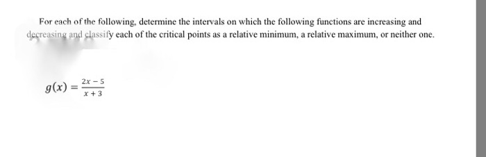 Solved For each of the following, determine the intervals on | Chegg.com