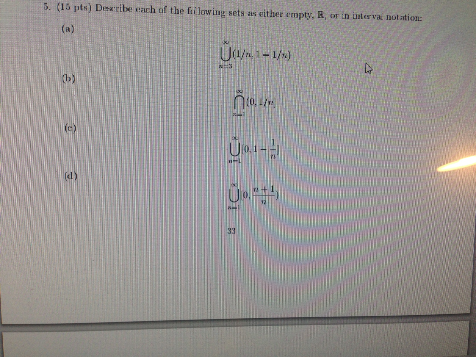 Solved Describe each of the following sets as either empty, | Chegg.com