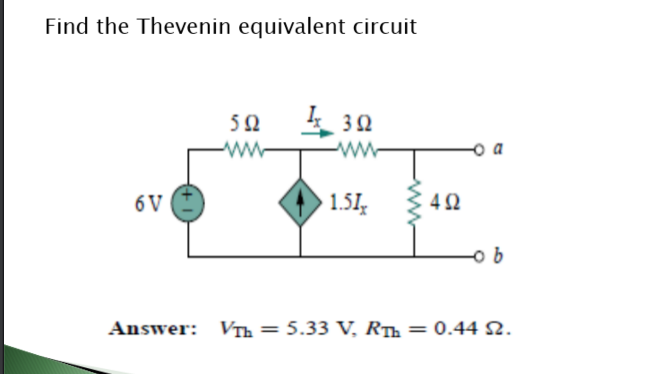 Solved Find the Thevenin equivalent circuit | Chegg.com