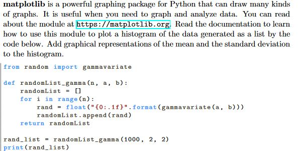 Solved matplotlib is a powerful graphing package for Python | Chegg.com