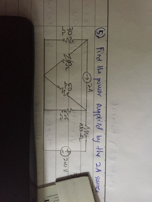Solved Find the power supplied by the 2A source | Chegg.com