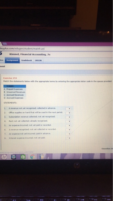 Solved Match the statements below with the appropriate terms | Chegg.com