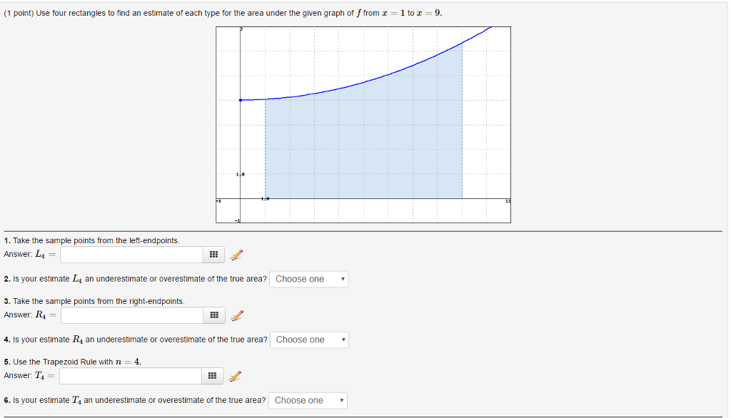Solved Use four rectangles to find an estimate of each type | Chegg.com