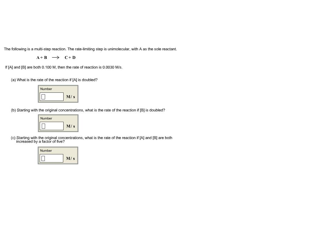 Solved The following is a multi-step reaction. The | Chegg.com